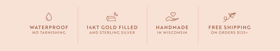 Hello Adorn | Handmade Waterproof Jewelry | Gold Fill Sterling Silver